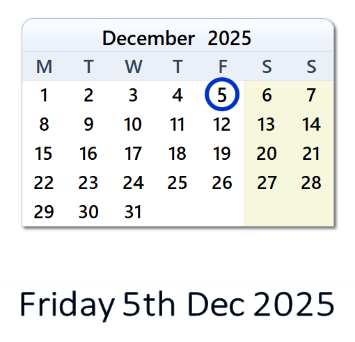 5 December 2025: History, News, Top X Posts & Day Info - UK