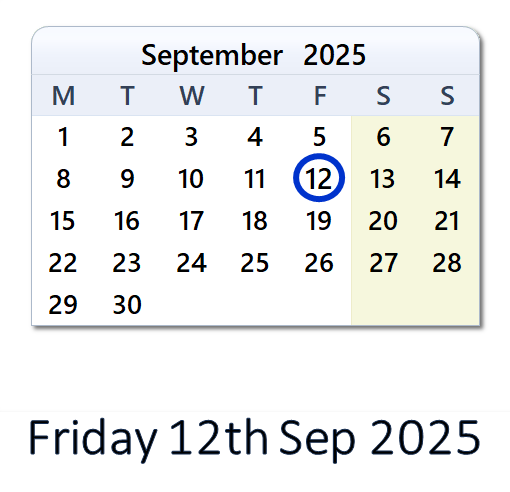 12 September 2025: History, News, Top X Posts & Day Info - UK
