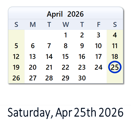 April 25, 2026: History, News, Top X Posts & Day Info