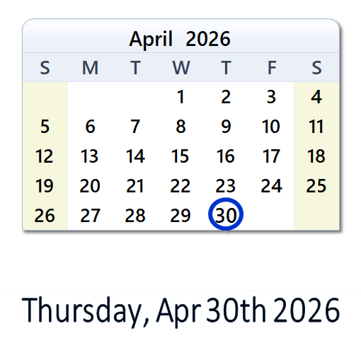April 30, 2026: History, News, Top X Posts & Day Info
