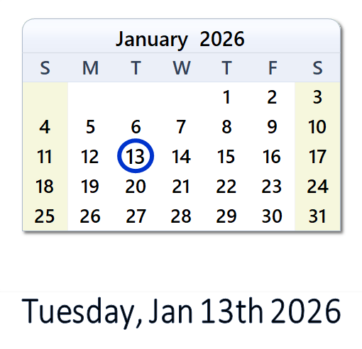 January 13, 2026: History, News, Top X Posts & Day Info - CA