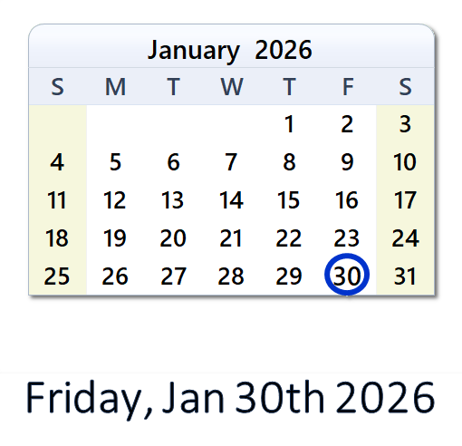 January 30, 2026: History, News, Top X Posts & Day Info - CA