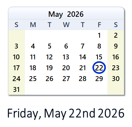 What Happened on May 22, 2026 in the USA? | WinCalendar