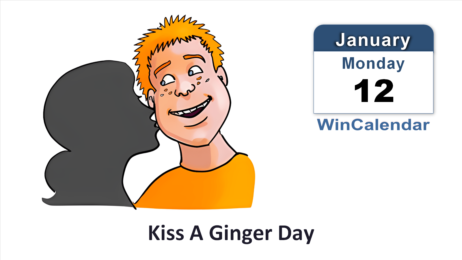 Kiss A Ginger Day in the US - Monday, January 12, 2026